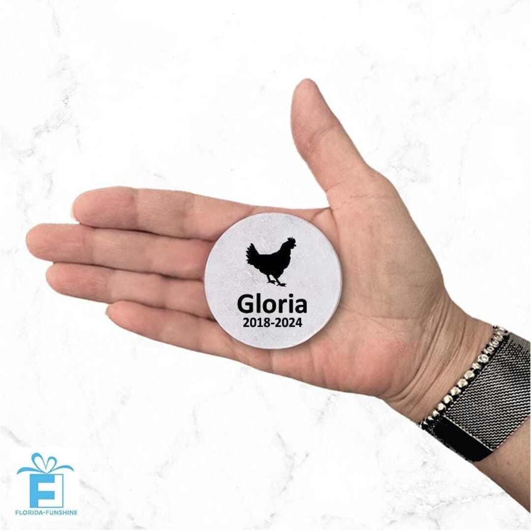 Chicken Memorial Stone - Pet Loss Gift - Custom Chicken Sympathy Gift ...