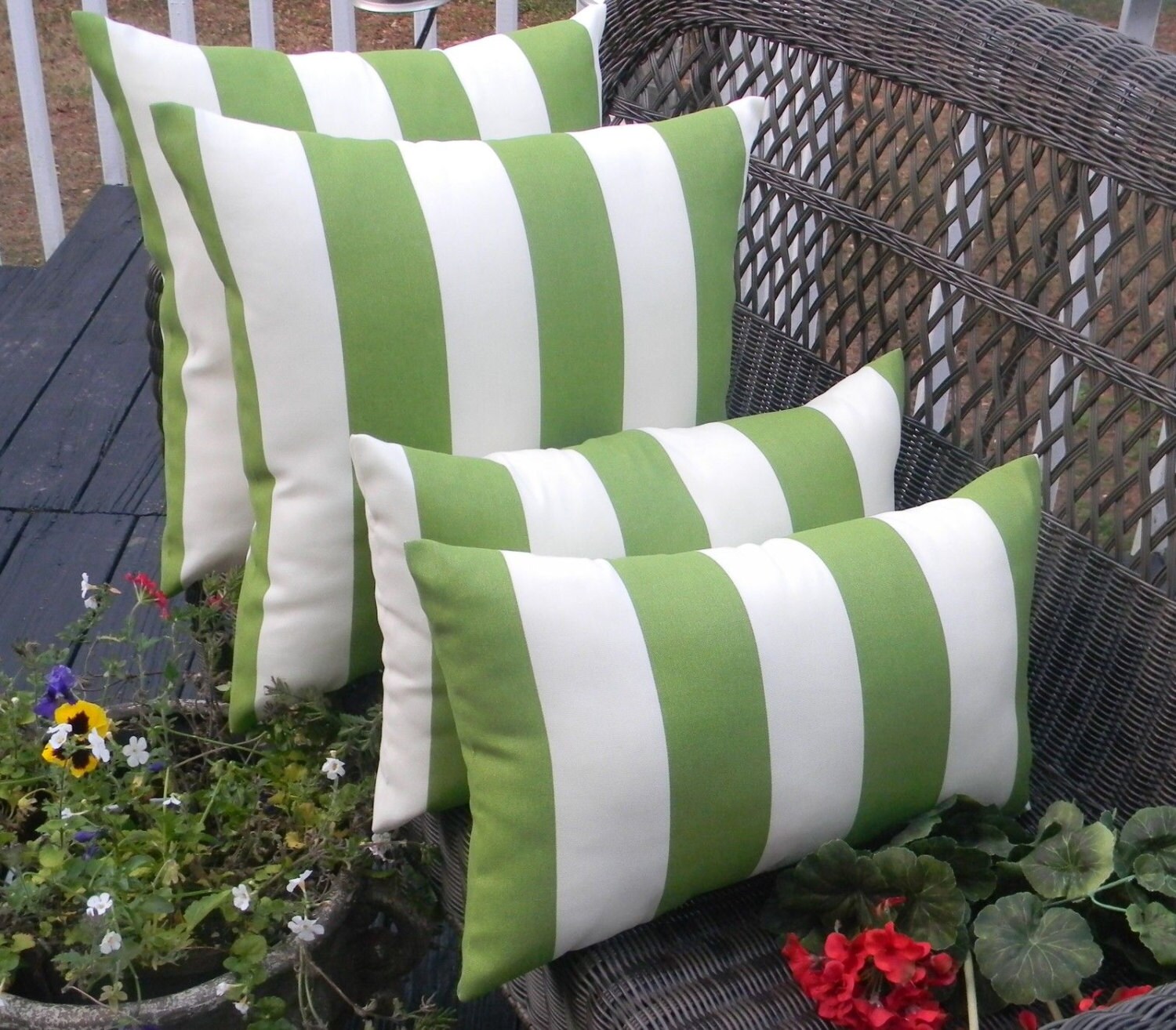 Set of 4 Indoor Outdoor Throw Pillows 2 17x 17 - Etsy