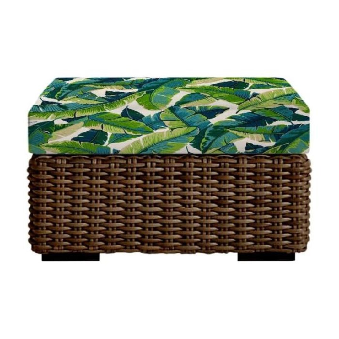 RSH Décor Indoor Outdoor Single Foam Ottoman Footstool Cushion, 4 ...