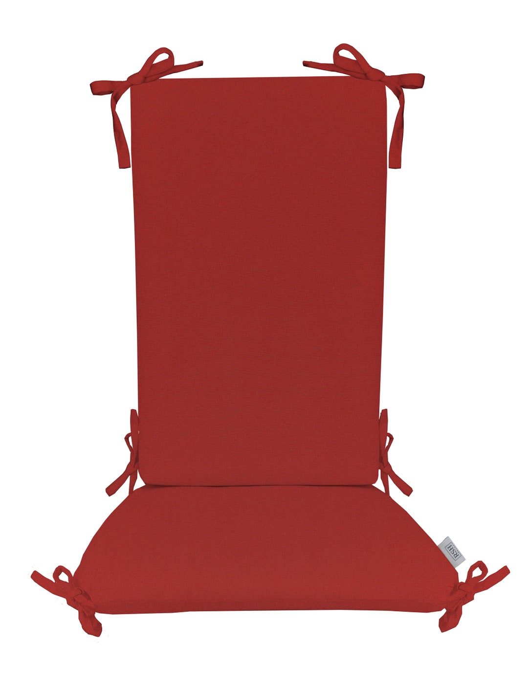 Indoor/outdoor Sunbrella Canvas Jockey Red Rocking Chair 2 Pc Foam ...