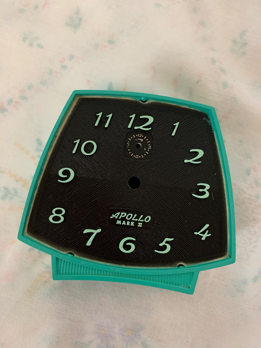 Vintage Turquoise Clock Face/case/1960s - Etsy