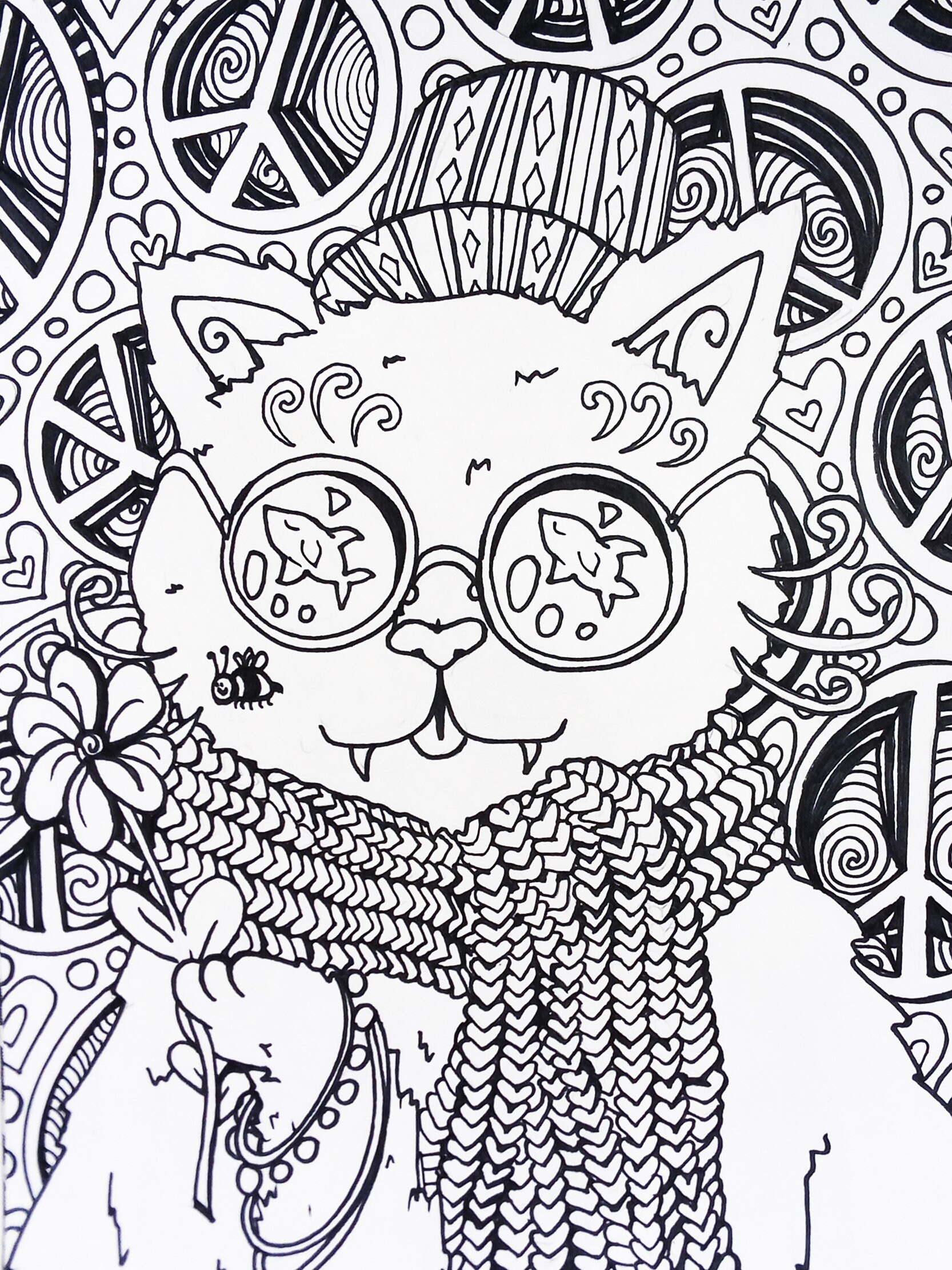 Cool Cats Digital Coloring Book - Etsy