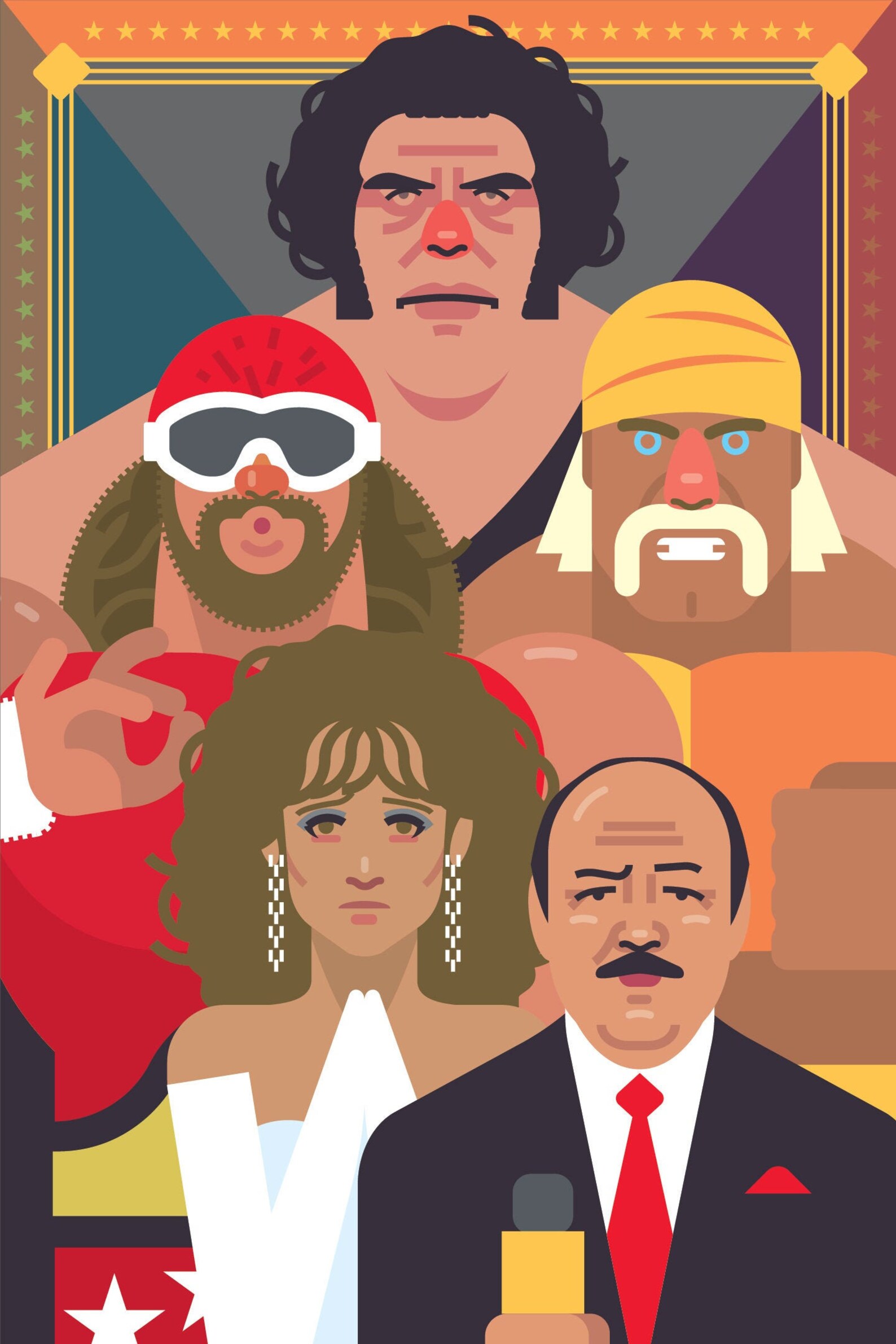 80's Wrestlers Poster - Etsy