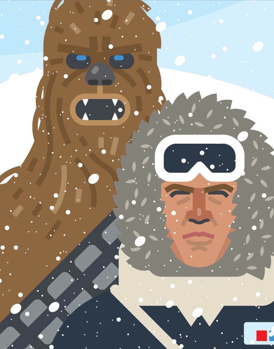 Han & Chewie | Hoth Matte Art Print - Etsy