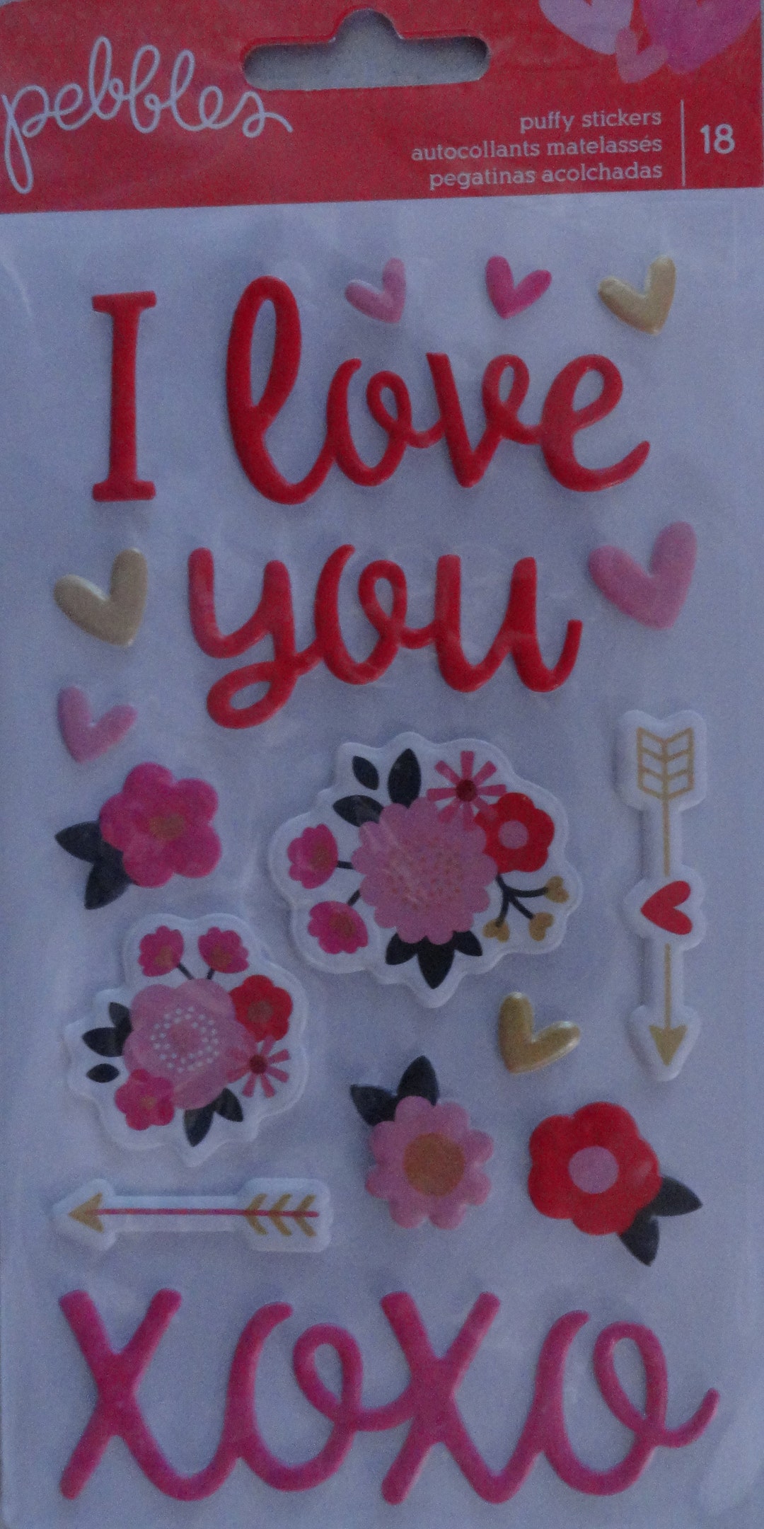 Pebbles Valentine Puff Stickers, Valentine Stickers, Puff Stickers, I ...
