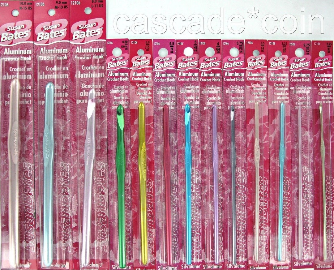 Susan Bates Crochet Hooks Silvalume Crochet Hooks Aluminum Crochet ...