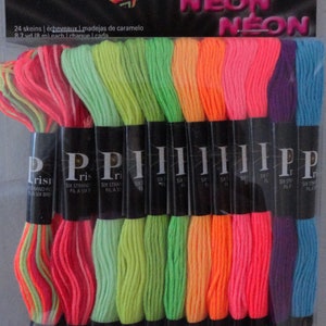 DMC or Prism, 6 Strands Floss, Tie-dye or Sparklers or Neon, Skeins ...