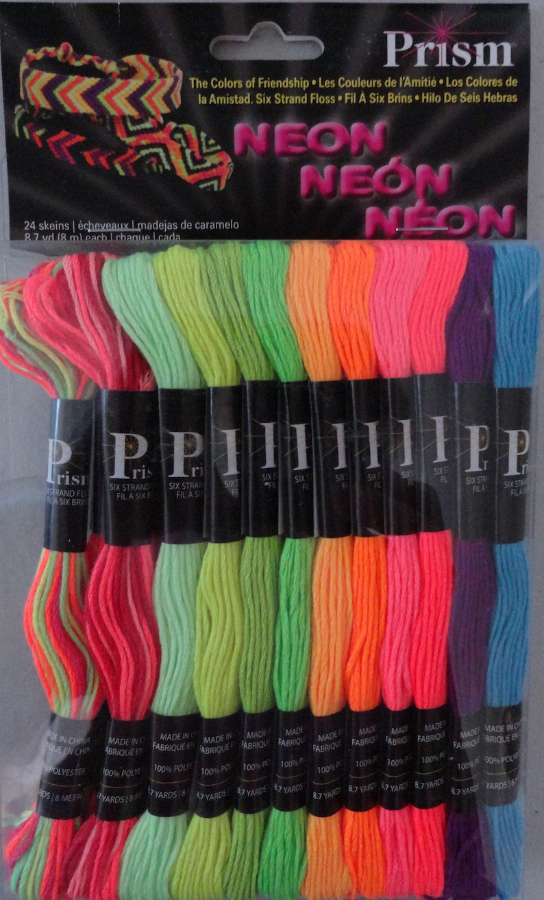 DMC or Prism, 6 Strands Floss, Tie-dye or Sparklers or Neon, Skeins ...