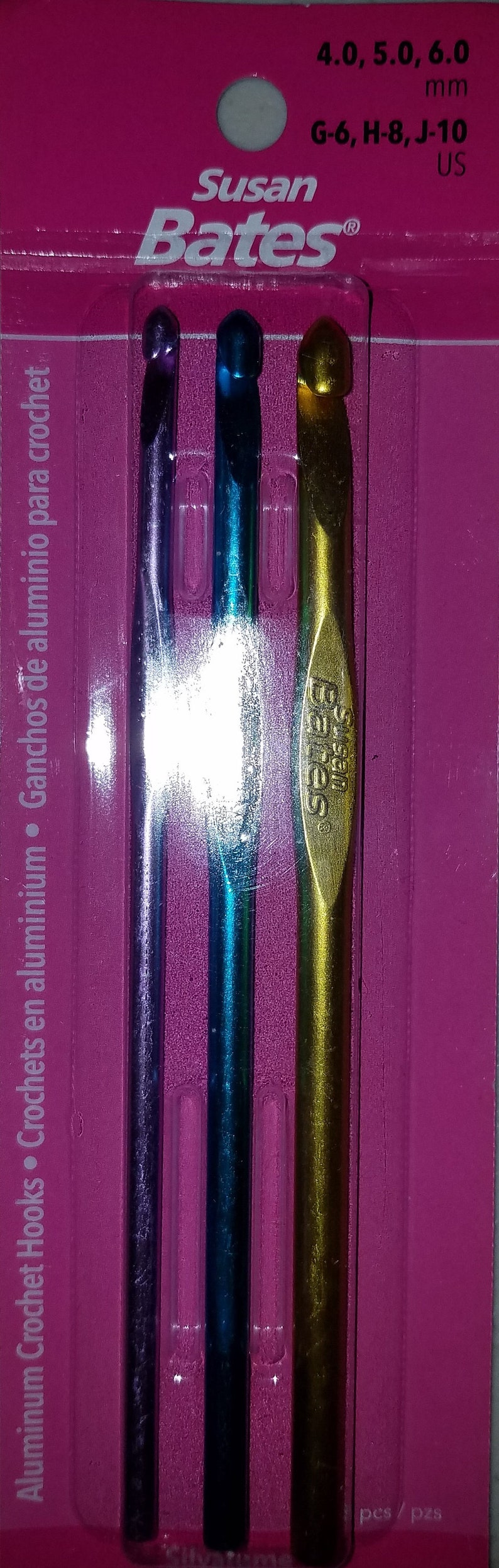 Susan Bates Crochet Hook Sets, Steel Hooks(6 Hooks 0,1,7,8,9,10 ...