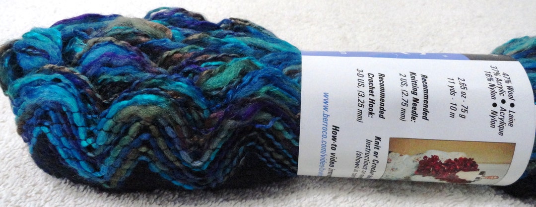 Berroco Ric Rac Yarn, 4 Different Colors, Wool-acrylic-nylon Blend, 11 ...