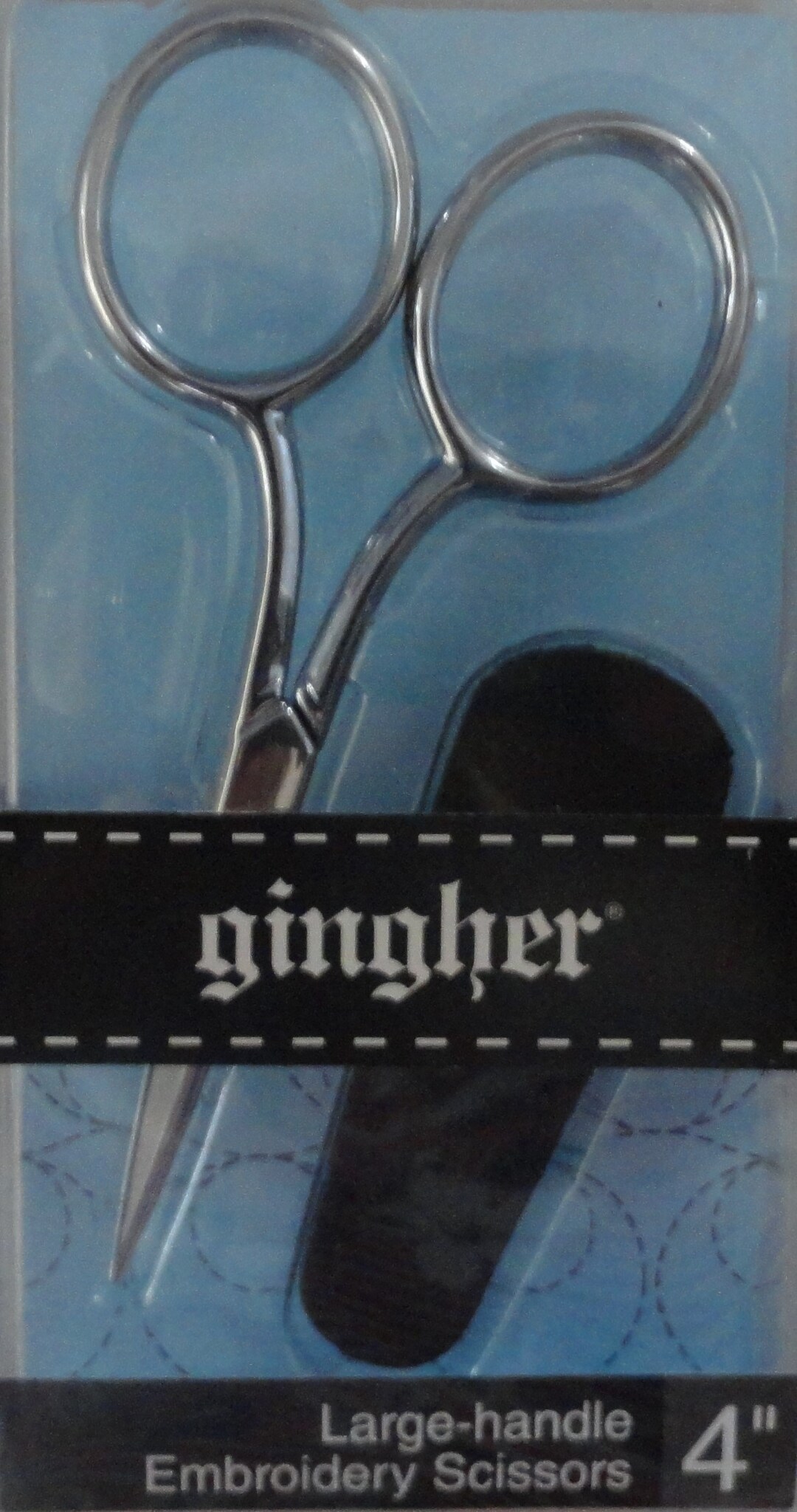 Gingher 4" Large Handle Embroidery Scissors/leather Sheath, Embroidery ...