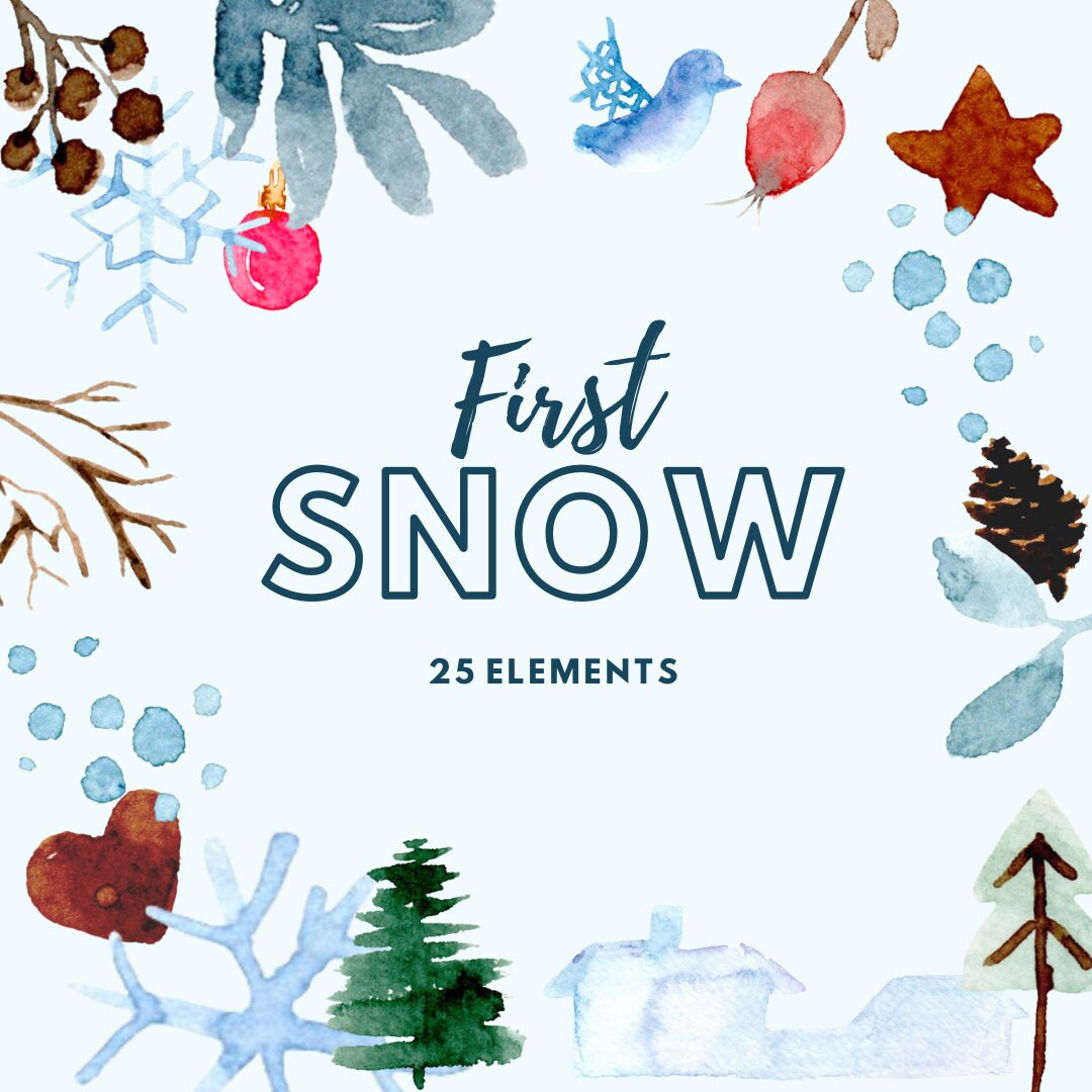Winter Collection of Graphic Design - Winter Clipart - Watercolor ...