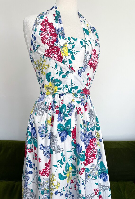 Vintage 1950s 'Alice Edwards' floral print cotton hal… - Gem