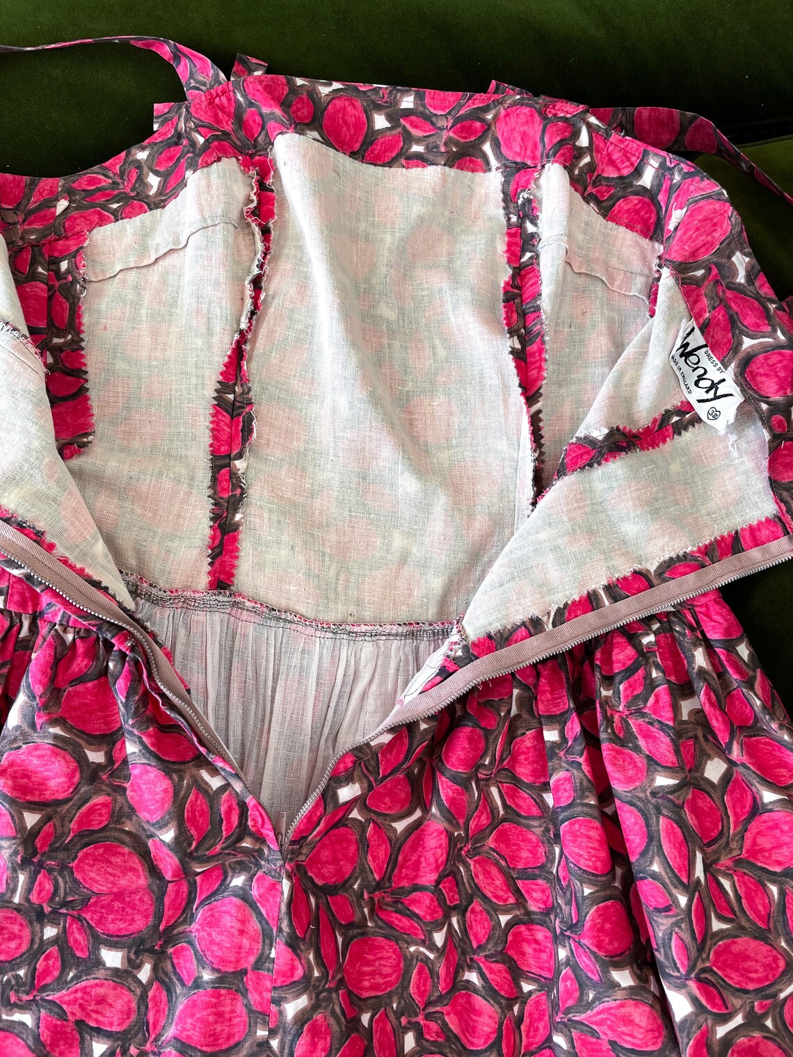Vintage 1960s 'wendy' Tiered Cerise Abstract Floral - Etsy