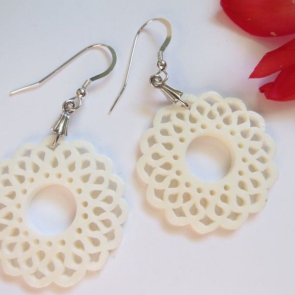 Bone Earrings - Etsy