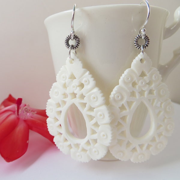 Bone Earrings - Etsy