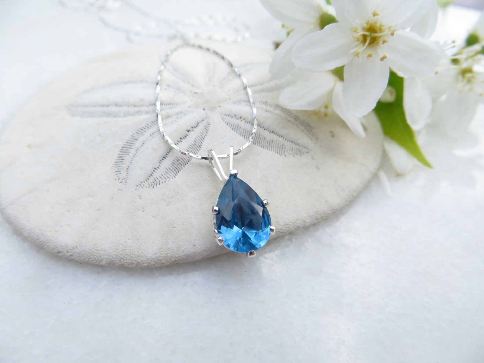 December Birthstone Necklace Mother's Day Necklace Blue | Etsy