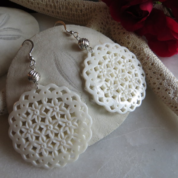 Bone Earrings - Etsy