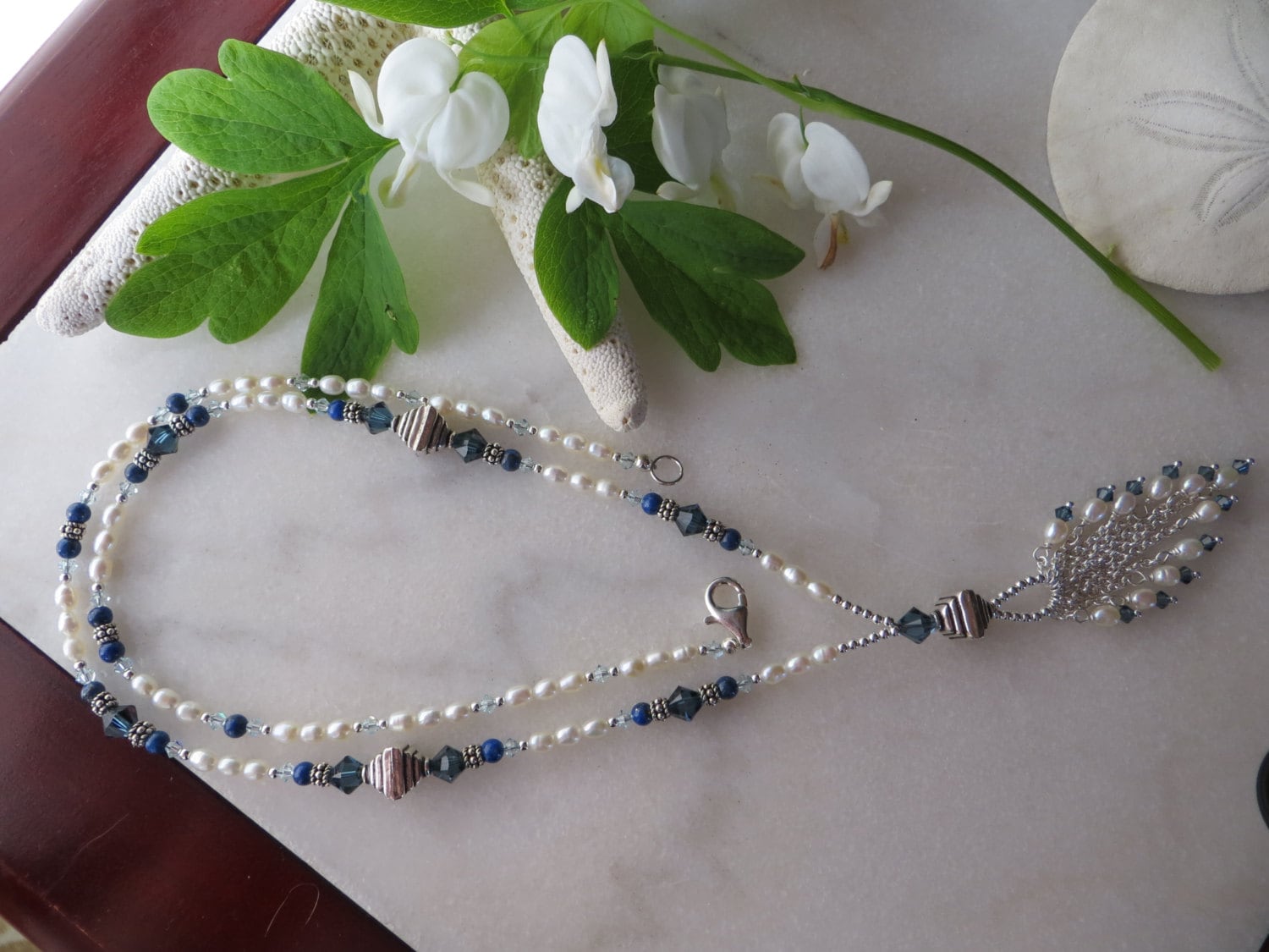 Great Gatsby Necklace Freshwater Pearl Beaded Tassel | Etsy