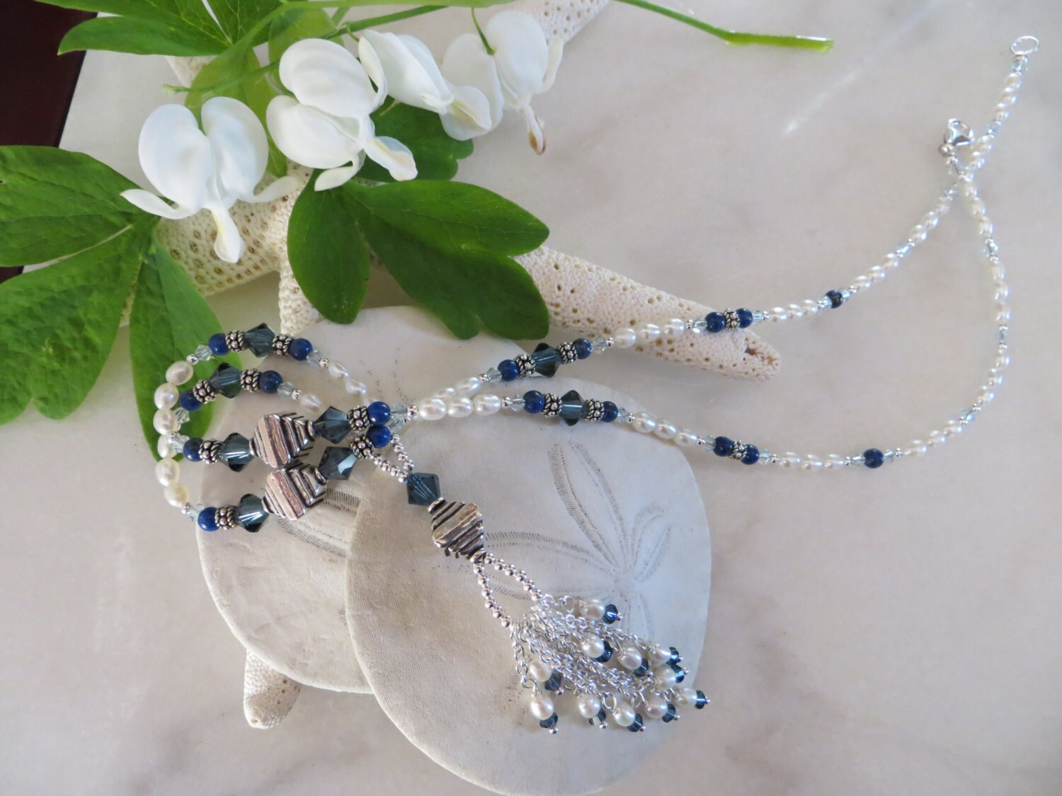 Great Gatsby Necklace Freshwater Pearl Beaded Tassel | Etsy