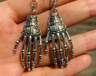 Skeleton Hand Earrings - Etsy