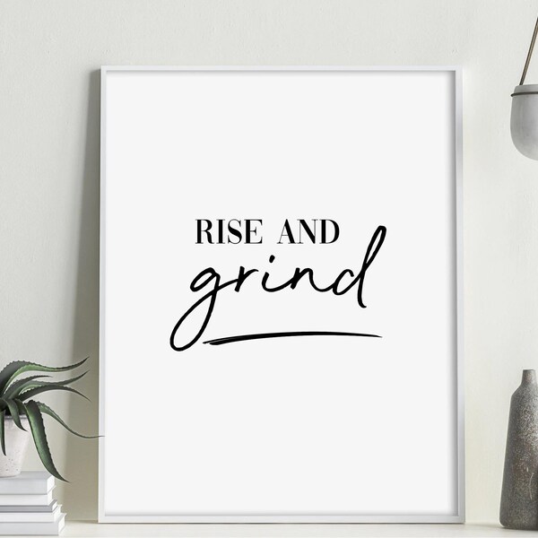 Rise and Grind Poster - Etsy