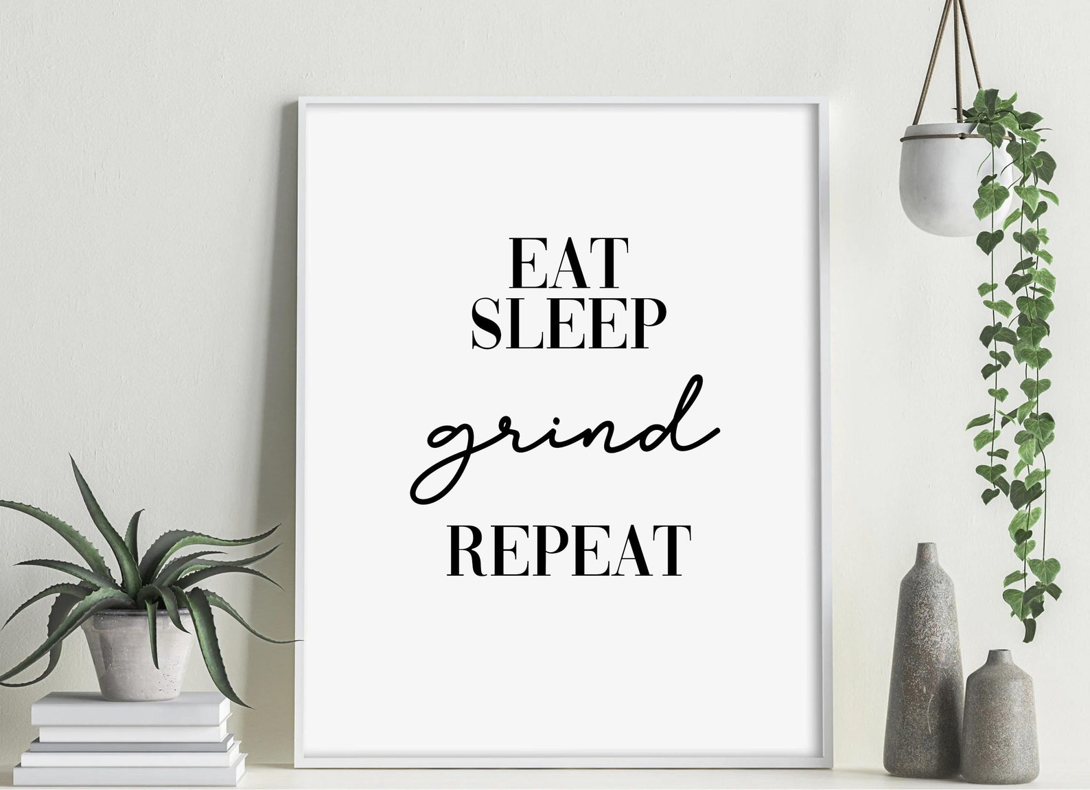 Eat Sleep Grind Repeat Print Unframed Print A4 - Etsy