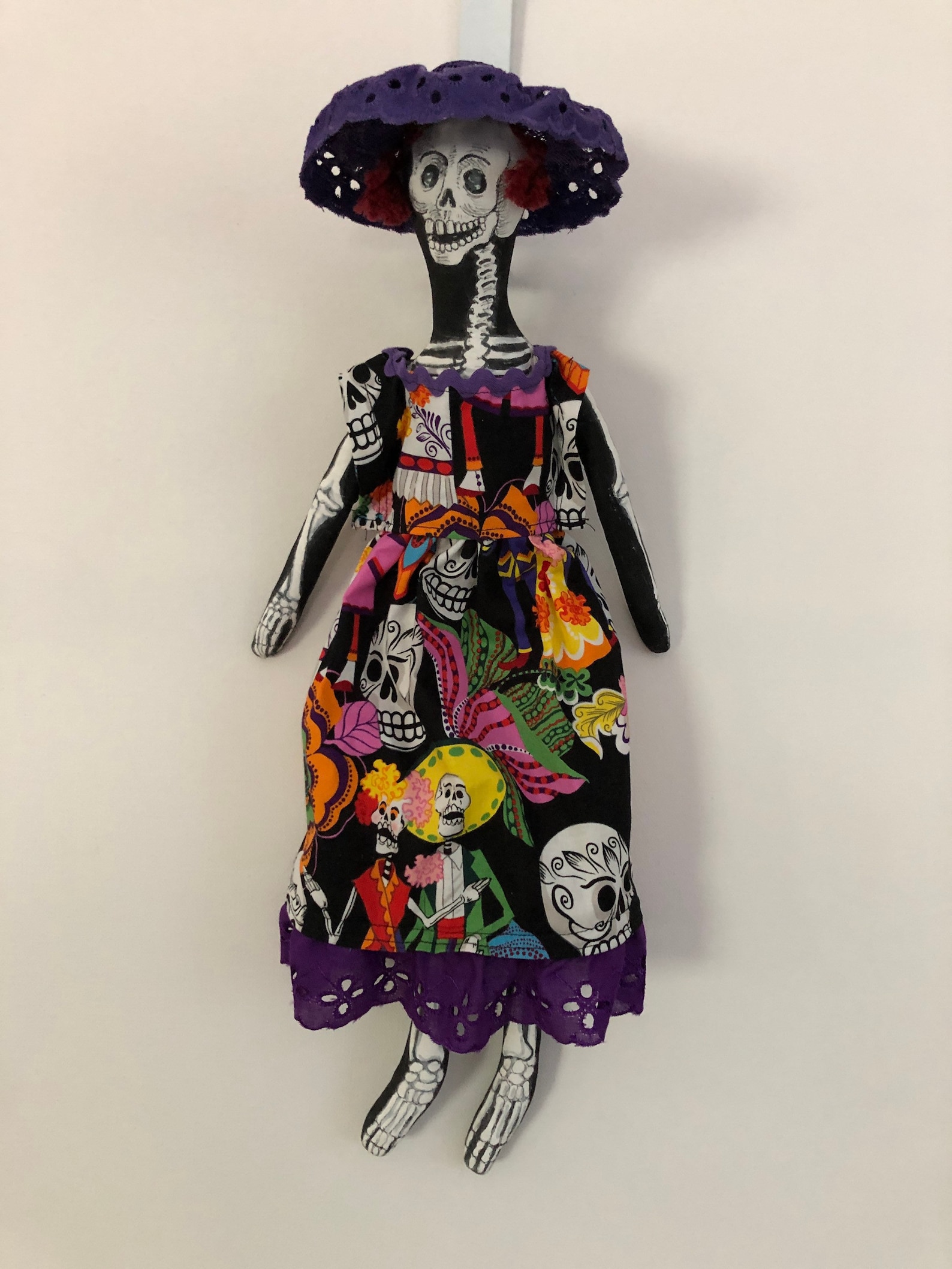 LA CATRINA Day of Dead 19" Cloth Doll Purple - Etsy
