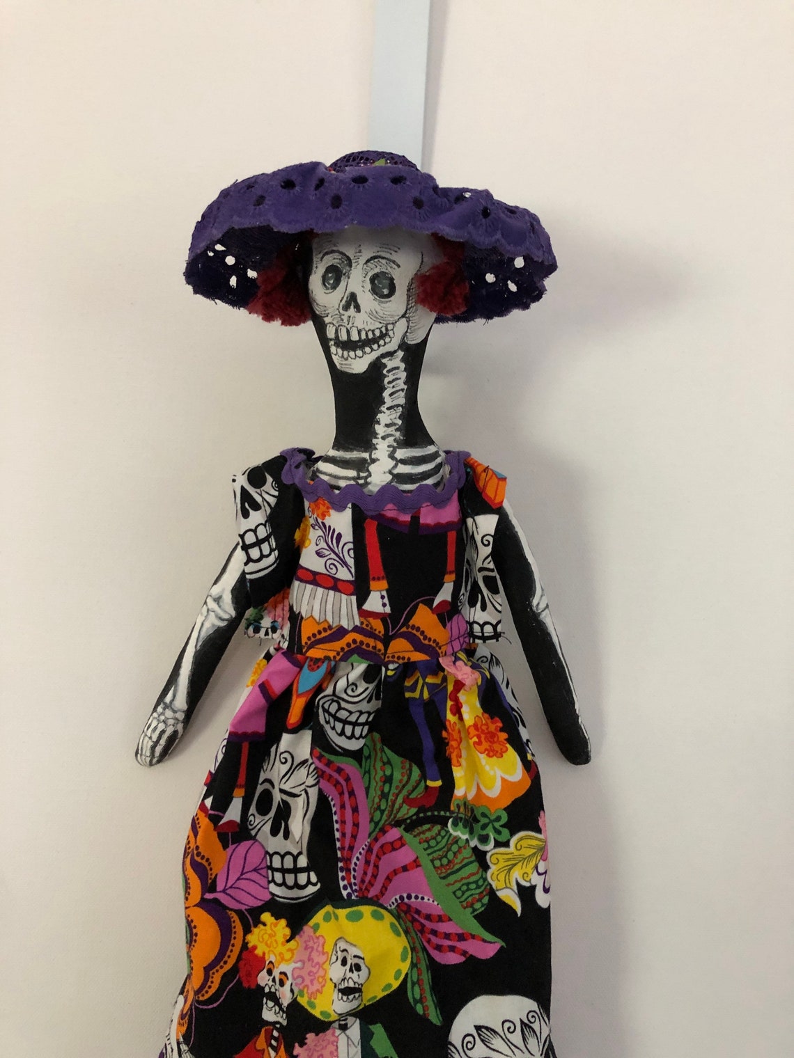 LA CATRINA Day of Dead 19" Cloth Doll Purple - Etsy