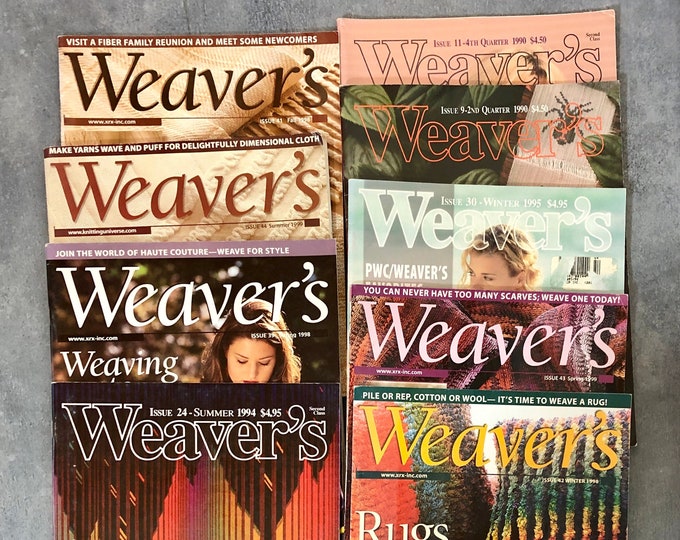 WEAVERS, Magazine, Sold Individually, Weaving How-to, Weaving Drafts ...