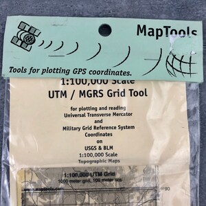 Map Tools, 1:100,00 UTM, MGRS Grid, Tool, Orienteering, Hiking ...