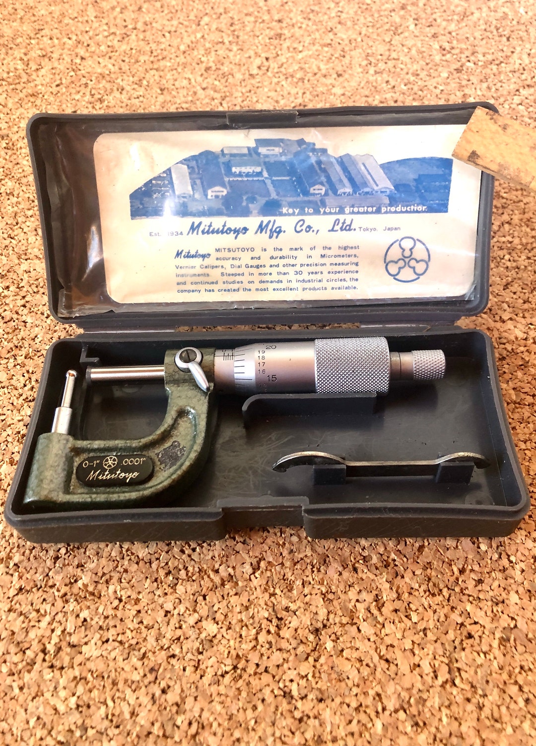 Vintage, Mitutoyo, Tube Micrometer, 115-313, Made in Japan, Machinist ...