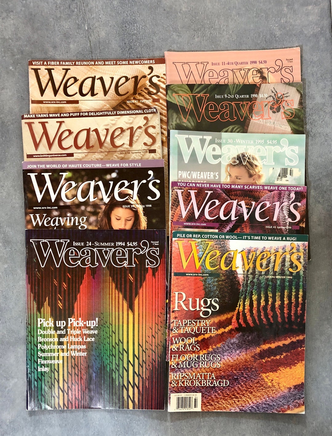 WEAVERS, Magazine, Sold Individually, Weaving How-to, Weaving Drafts ...