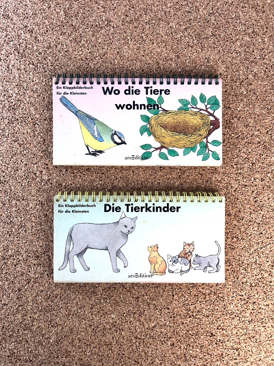 2 German Board Books, Flip Books, Vintage Kids Book, From Germany ...
