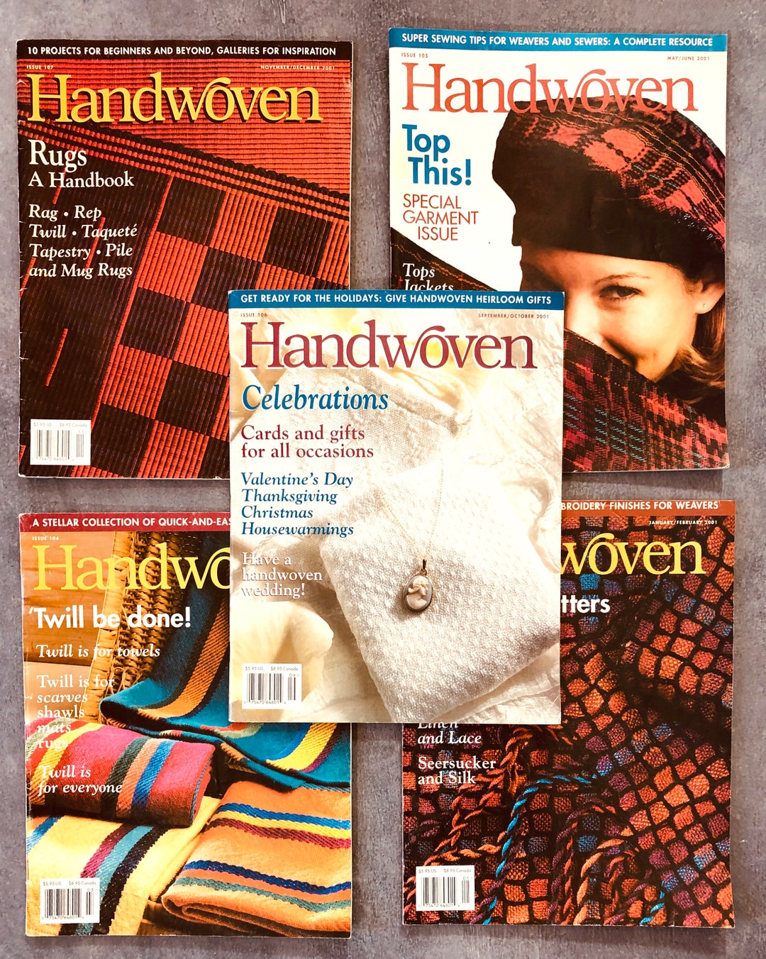 HANDWOVEN Magazines, Lot of 5, Weaving Instructions, How to Weave ...