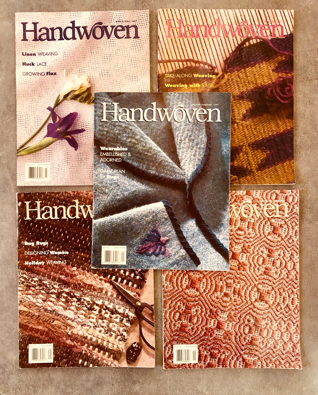 HANDWOVEN Magazines, Lot of 5, Weaving Instructions, How to Weave ...