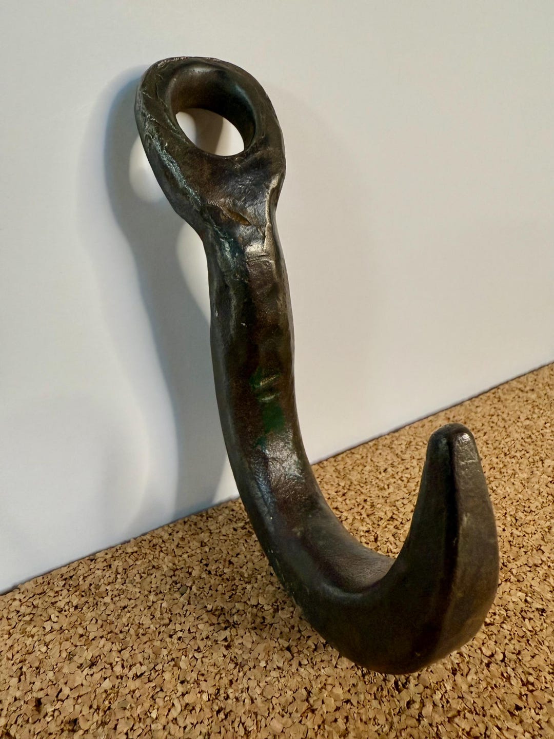 Extra Large Vintage, Iron Hook, Hand Forged, Old Barn Hardware, Pulley ...