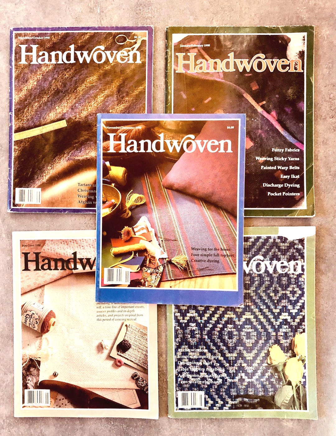 HANDWOVEN Magazines, Lot of 5, Weaving Instructions, How to Weave ...