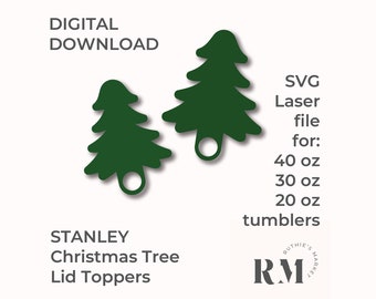 Stanley Tree Topper SVG, Laser Cut File, Christmas Tree Stanley Topper ...