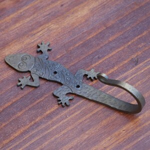Lizard Hook Hand Forged Hook Gecko Hook Blacksmith Made Hook Decorative ...