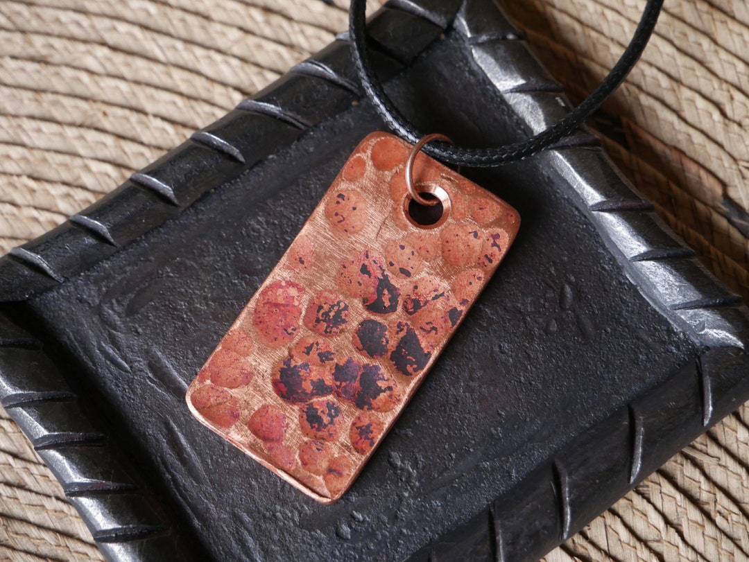 Hand Forged Necklace Pendant Copper Necklace Pendant - Etsy