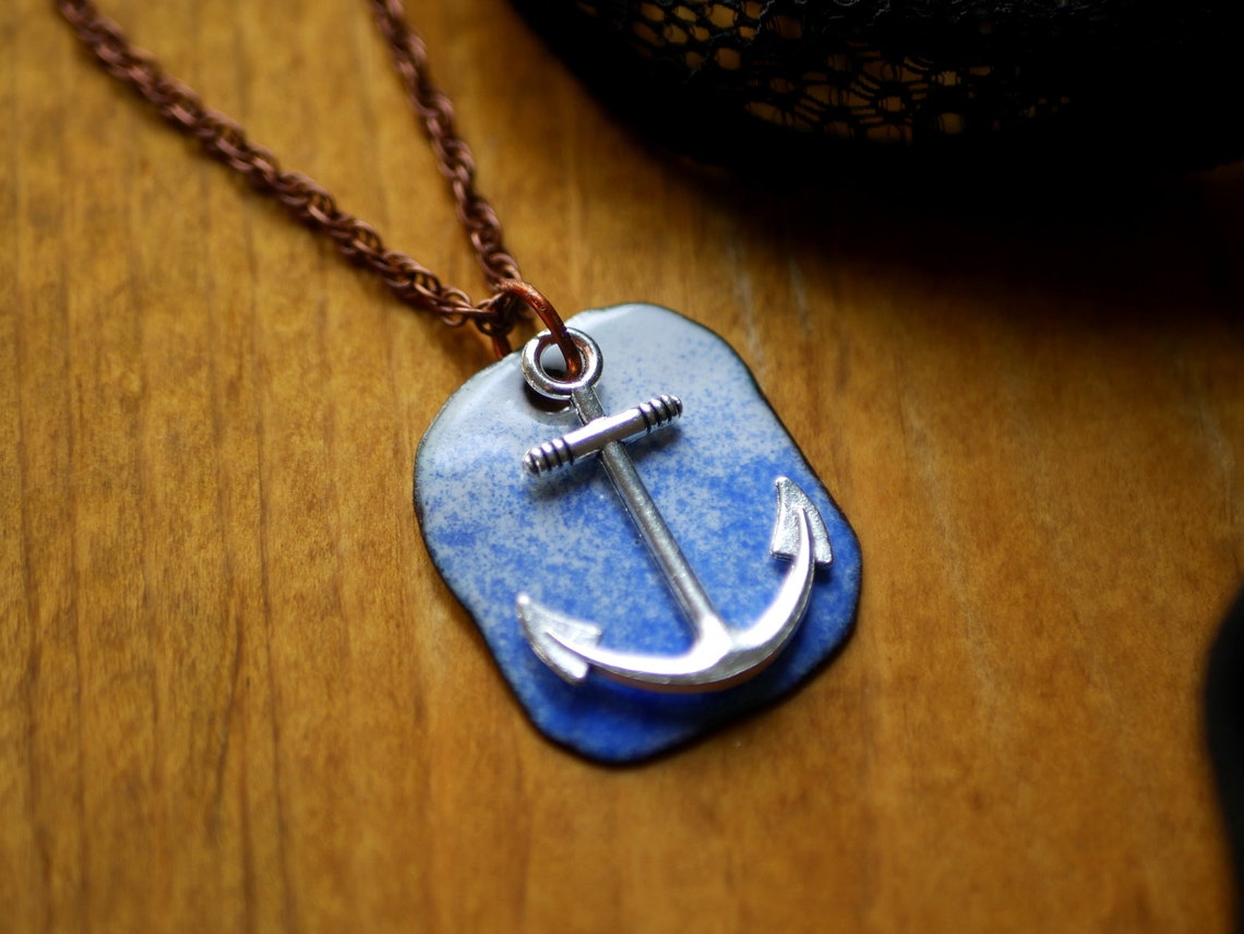 Nautical Necklace Anchor Jewelry for Women Nautical | Etsy