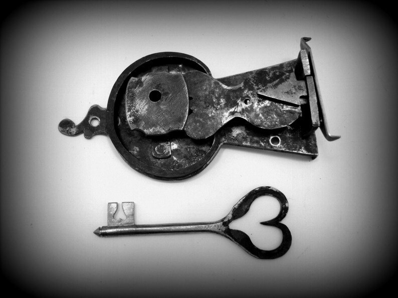 Custom Forged Lock Blacksmith Made Door Lock and Key Hand | Etsy