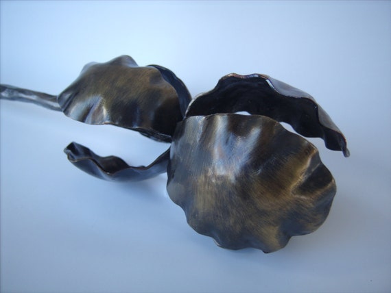 17 Steel Iris Metal Flower Blacksmith Made Hand | Etsy