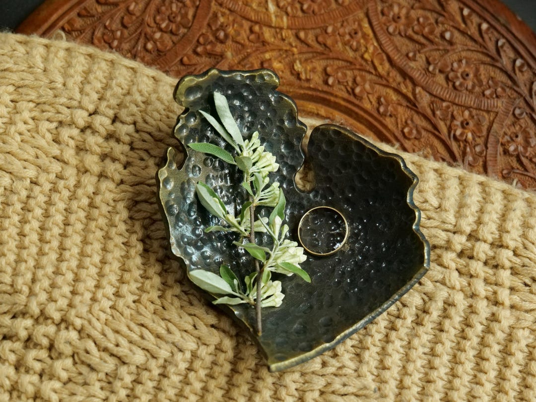 Pebbled Texture Hand Forged Michigan Trinket Dish * Michigan Decor ...