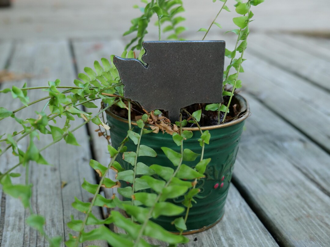 Washington Garden Stake * WA State Metal Planter Decoration * House ...