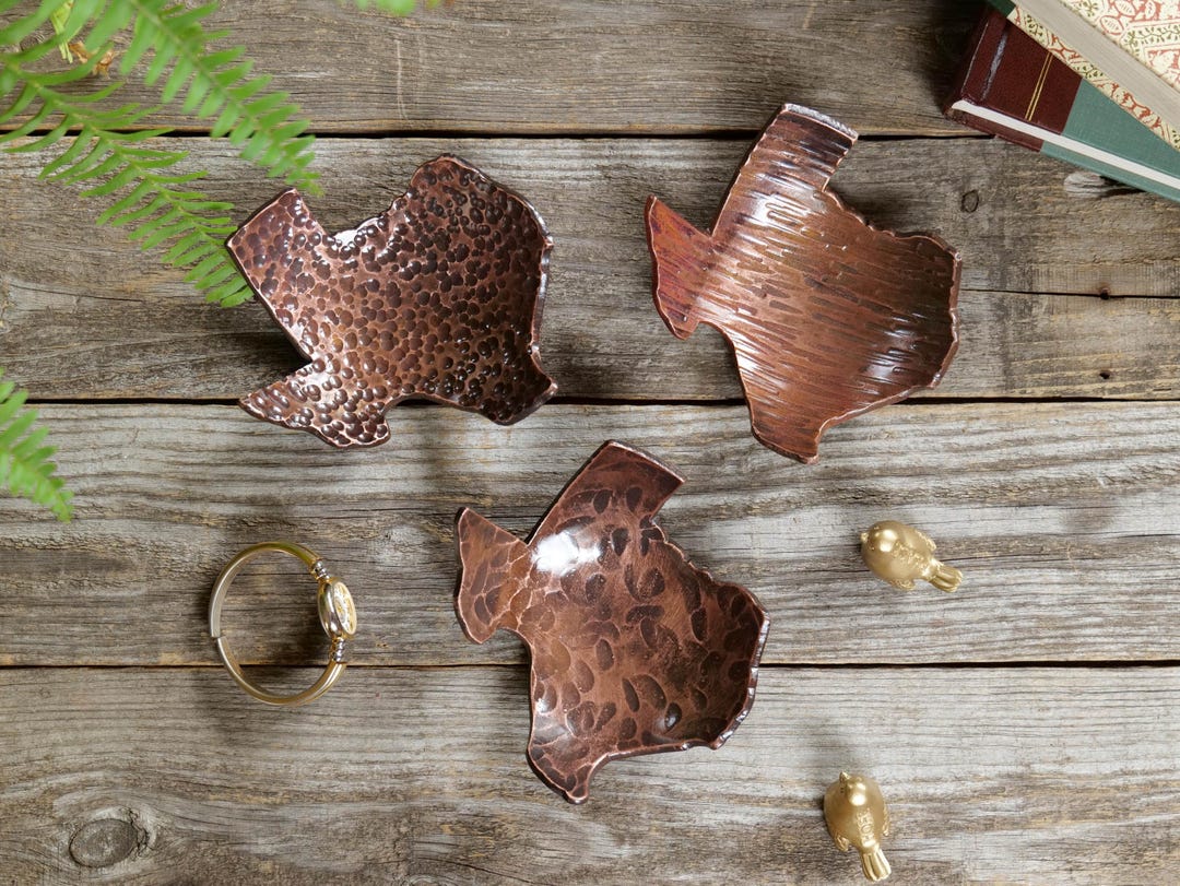 Hand Forged Copper Texas Trinket Dish * Texas Decor * Texas Gifts ...