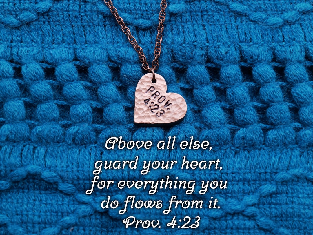 Proverbs 4:23 Pendant * Bible Verse Gifts * Christian Cross Jewelry for ...