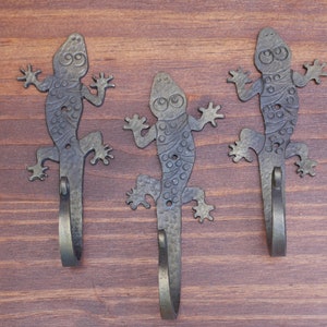 Lizard Hook Hand Forged Hook Gecko Hook Blacksmith Made Hook Decorative ...