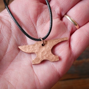 Hammered Anvil Necklace for Blacksmiths* Hammered Anvil Pendant ...